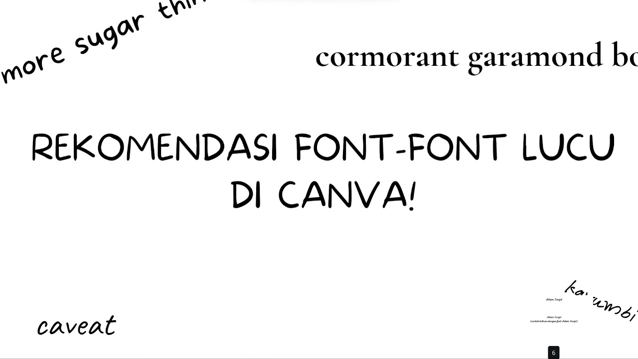 REKOMENDASI FONT FONT LUCU DI CANVA! - YouTube
