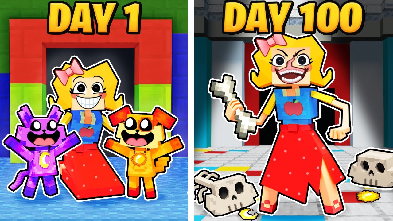 I Survived 100 Days as MISS DELIGHT in Minecraft! - YouTube