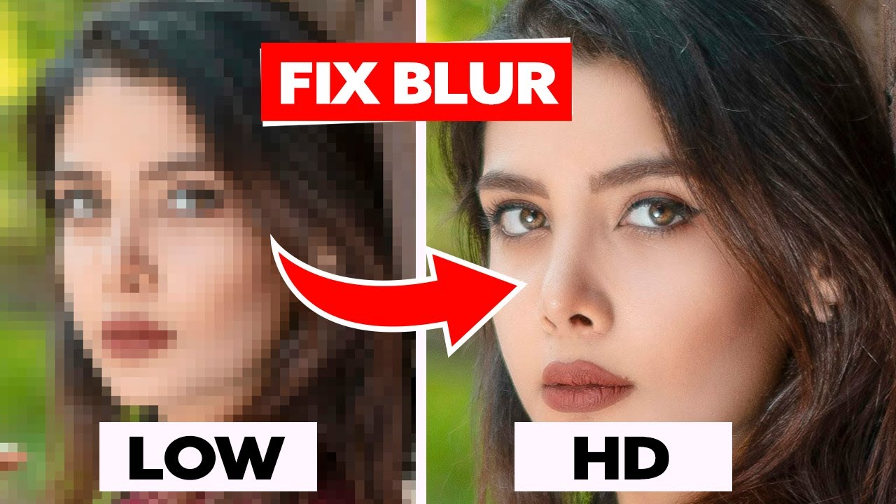 Convert Low Quality Image to HD in Photoshop (Easy Trick) | Blur To HD ...