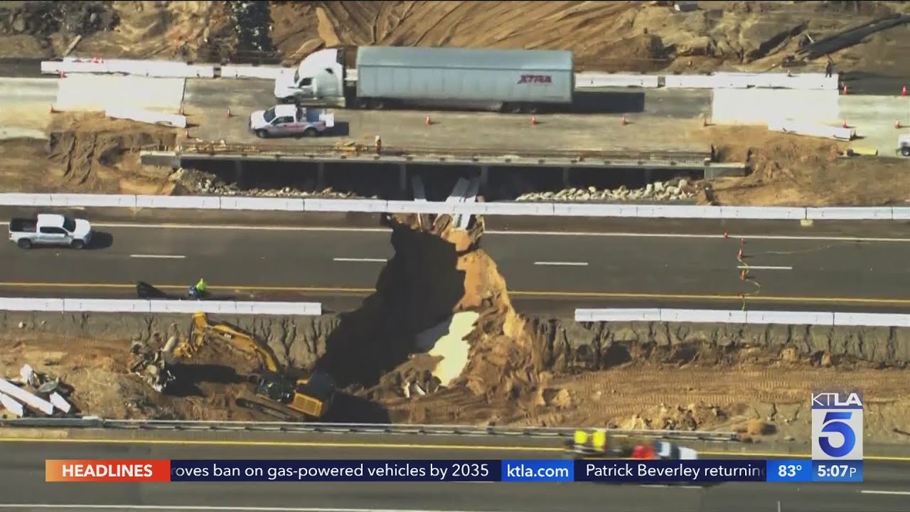 10號高速因山洪塌陷部分關閉 車道或將於下週一完全重啓 - 哇靠!洛杉磯