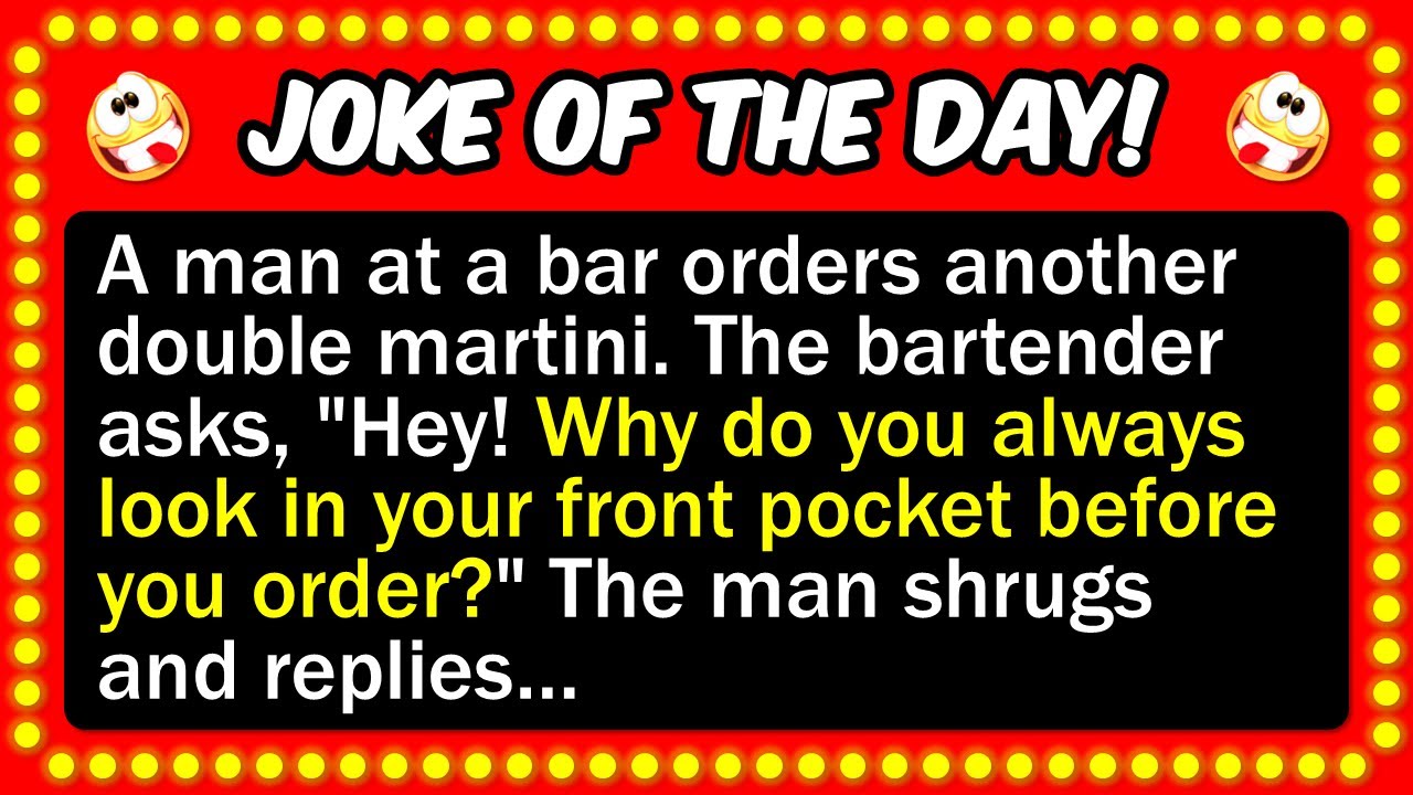 🤣 BEST JOKE OF THE DAY! - The bartender notices a strange man at the ...