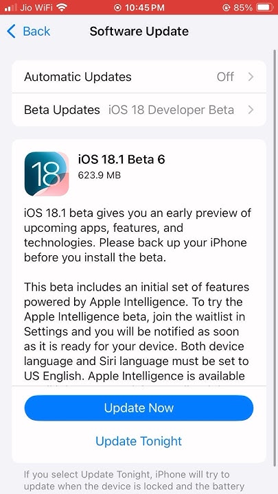 ios 18.1 beta 6 update released #ios18 #ios16beta #ios18beta - YouTube