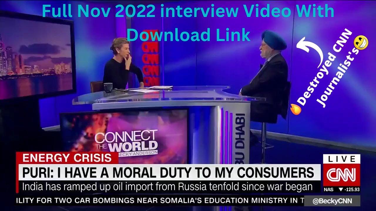 Hardeep Singh Puri CNN interview | Nov 2022 | Original Full Video ...