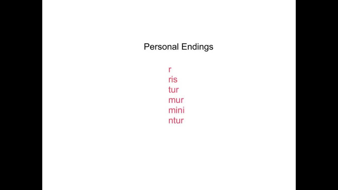 Latin Present Passive Subjunctive Formation - YouTube