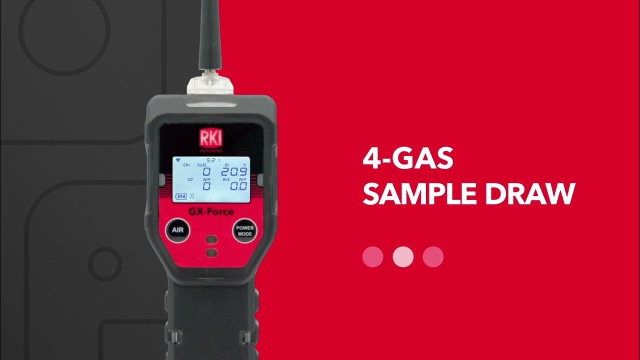 Gas Detectors by RKI Instruments - 4 Gas Sample Draw Monitor - YouTube