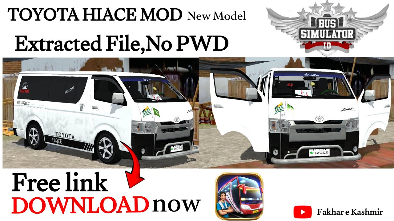 Toyota Hiace new model mod for bussid |bussid mods|Toyota mod|hiace ...