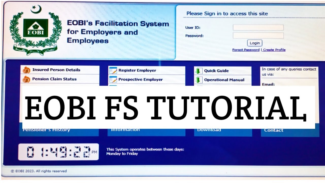 EOBI Facilitation System Tutorial | How to Generate EOBI Voucher ...