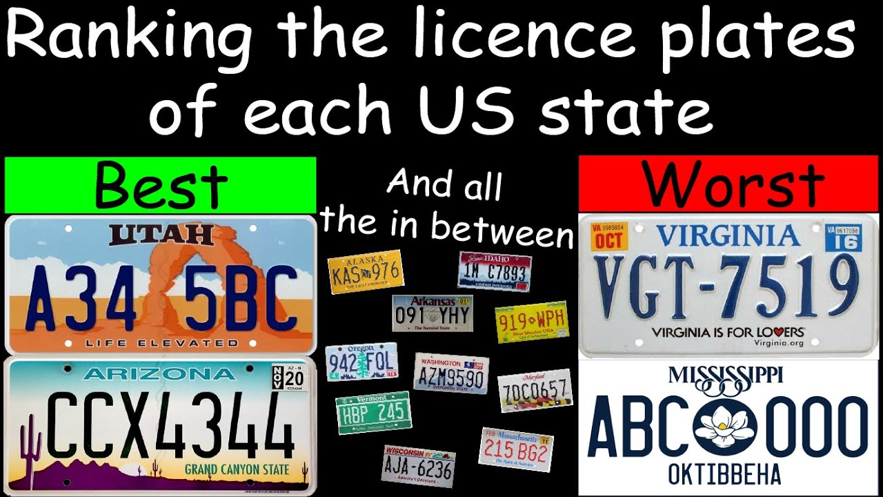 Ranking the License Plates of Each US State - YouTube