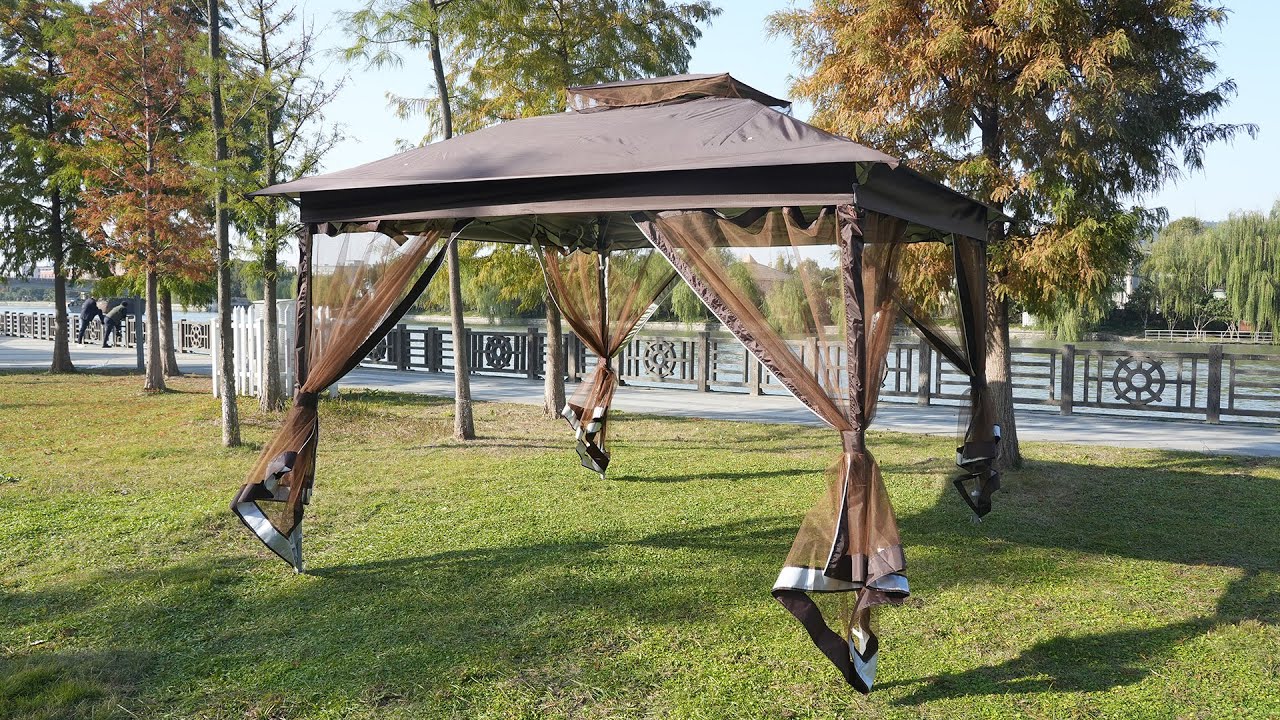 Installation | FUNGYARD 11' × 11' Outdoor Pop-Up Gazebo - YouTube