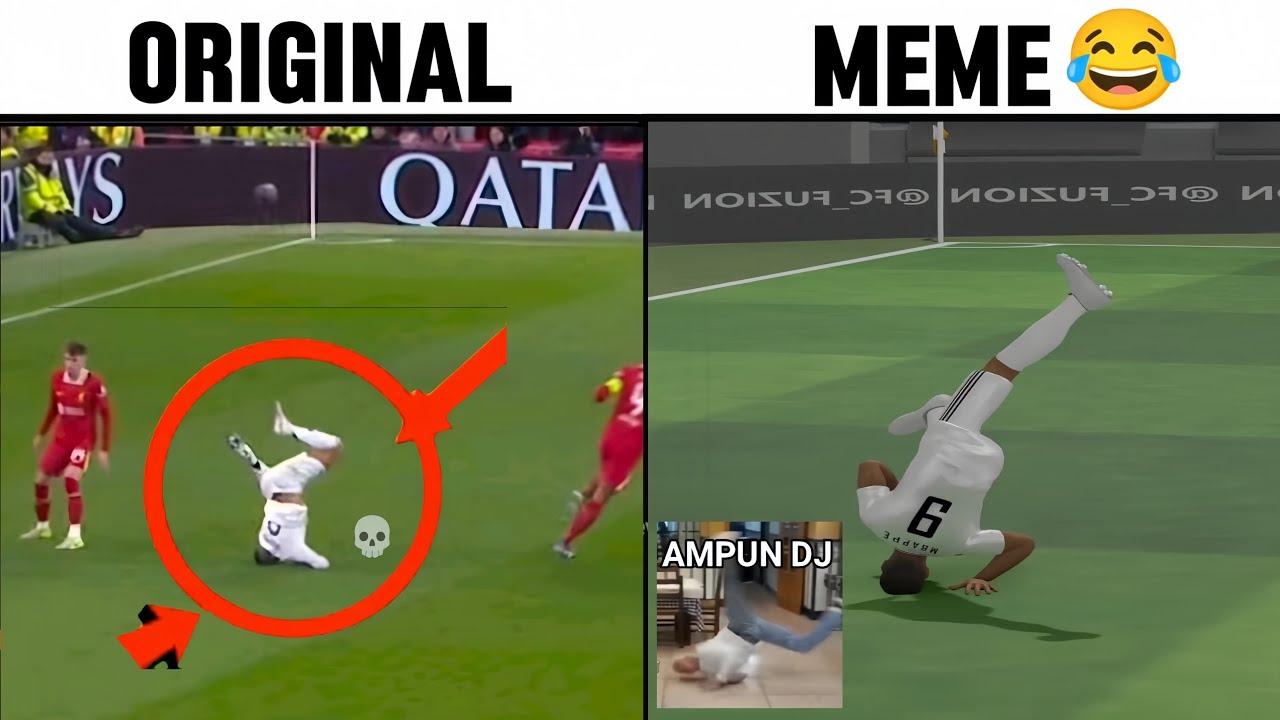 Mbappe Freestyle Ampun Dj😹👆 | Original vs Meme - YouTube