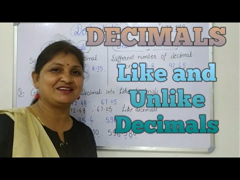 Decimals - How To Convert Unlike Decimal numbers into Like Decimal ...