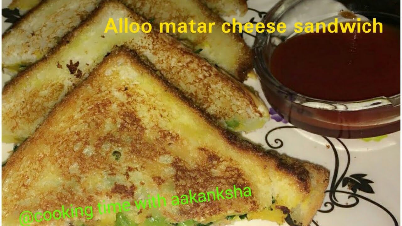 आलू मटर सैंडविच । aloo Matar cheese sandwich recipe | easy aloo ...