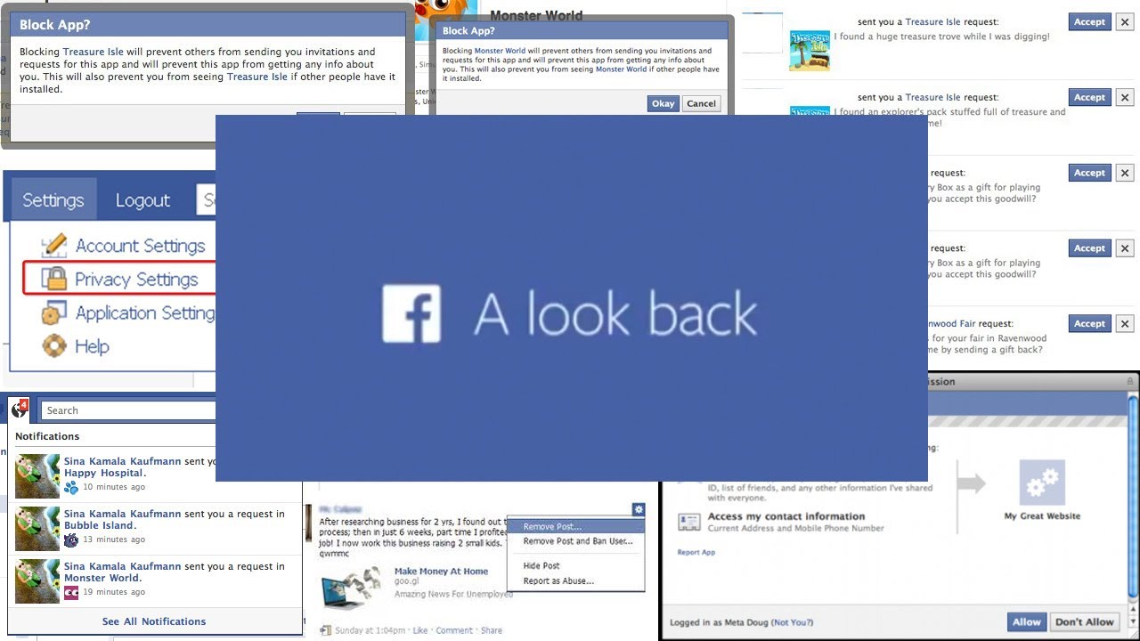 Facebook Look Back: Looking Backwards (A Privacy Parody) - YouTube