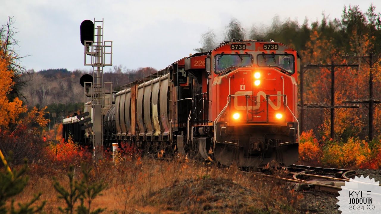 CN 5738 Local Capreol to Sudbury is seen at Hamner Ontario 10,23,2024 - YouTube