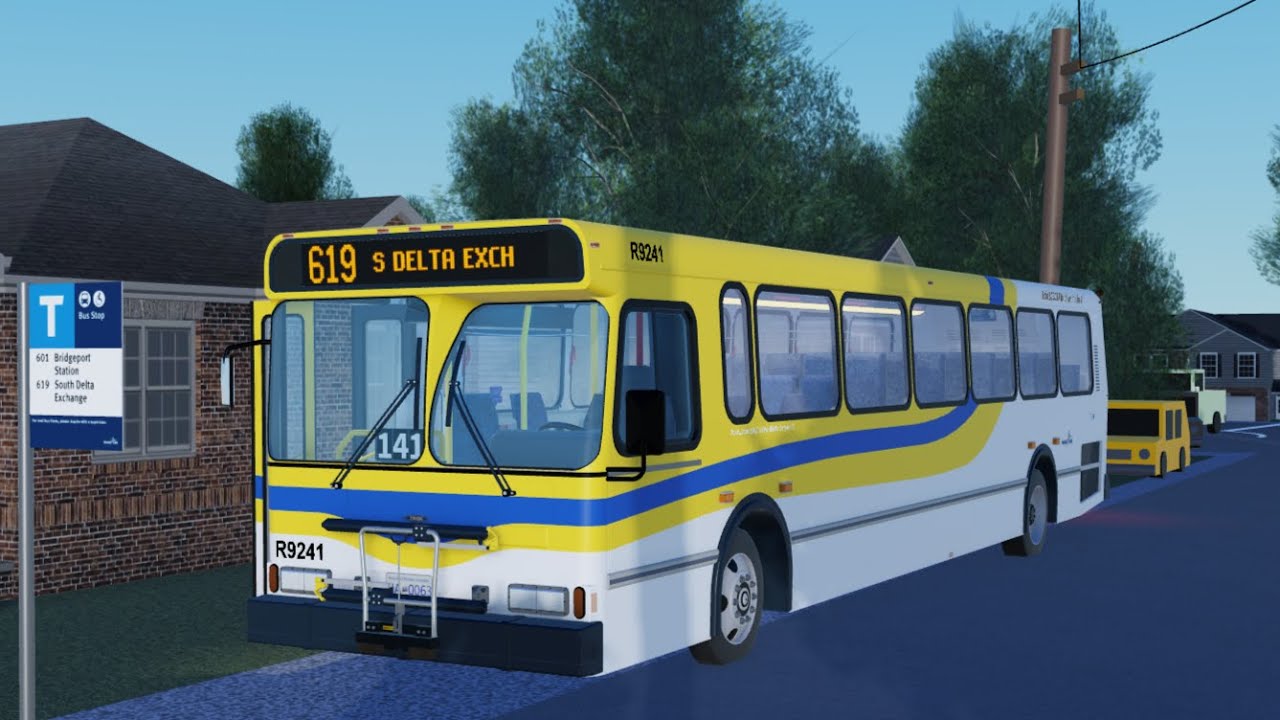 TransLink (SCBCTA) 2001 Orion V 9241 on route 619 South Delta Exchange ...