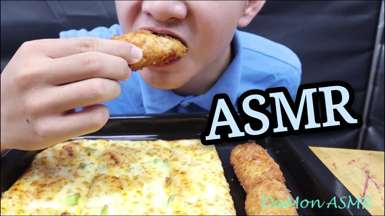 ASMR CHEZZY NACHOS PIZZA & CHEESY CHICKEN | EATING SOUNDS | NO TALKING ...