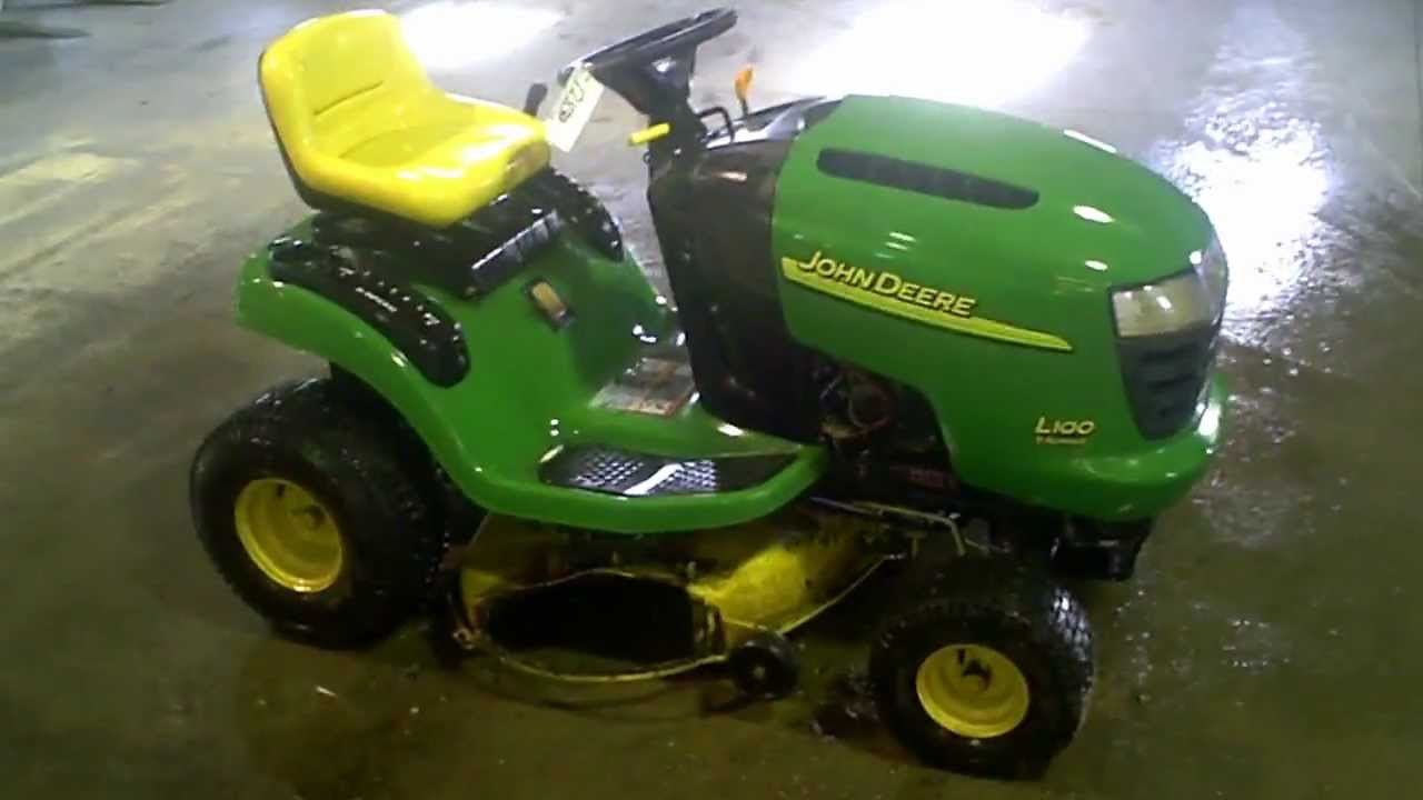 LOT 1283A 2003 JOHN DEERE L100 Lawn Tractor - YouTube