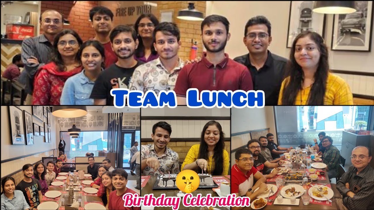 Team Lunch Special😋😍|| Funny moments with colleagues😁|| Birthday ...
