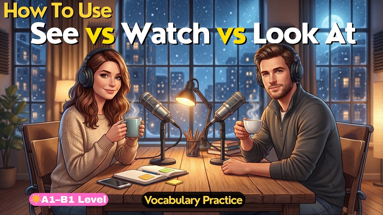 How to Use “See” vs “Watch” vs “Look At” in English | Vocabulary ...