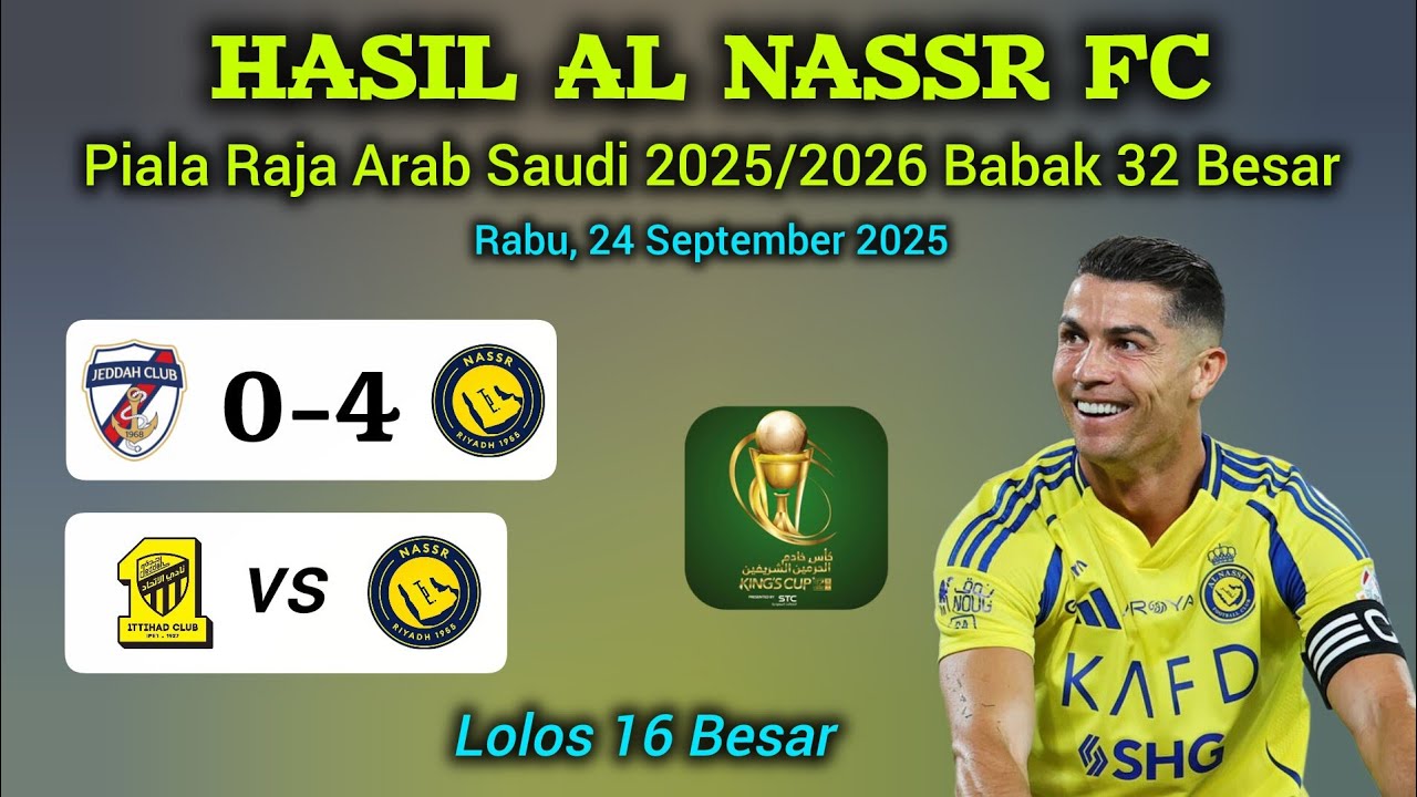 JEDDAH vs AL NASSR ~ Hasil Al Nassr tadi malam | Piala Raja Arab Saudi ...