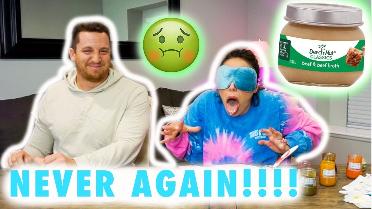 BABY FOOD CHALLENGE!! (PREGNANT MOM THROWS UP) - YouTube