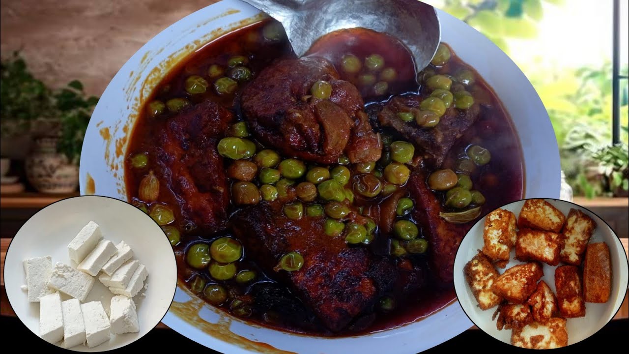 Kashmiri style Mattar paneer recipe l Mattar te chaman | Peas and ...