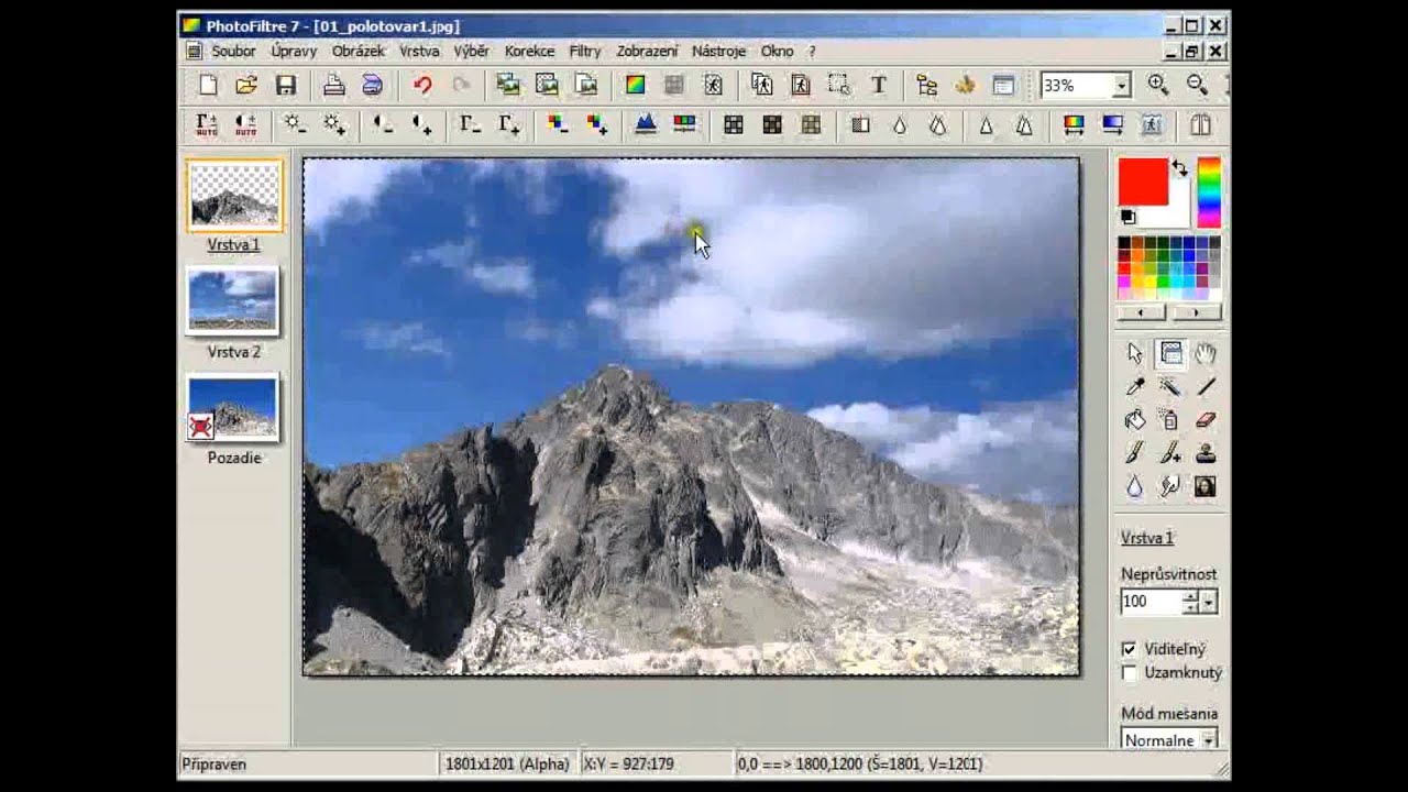 Photofiltre 7 - vrstvy - YouTube