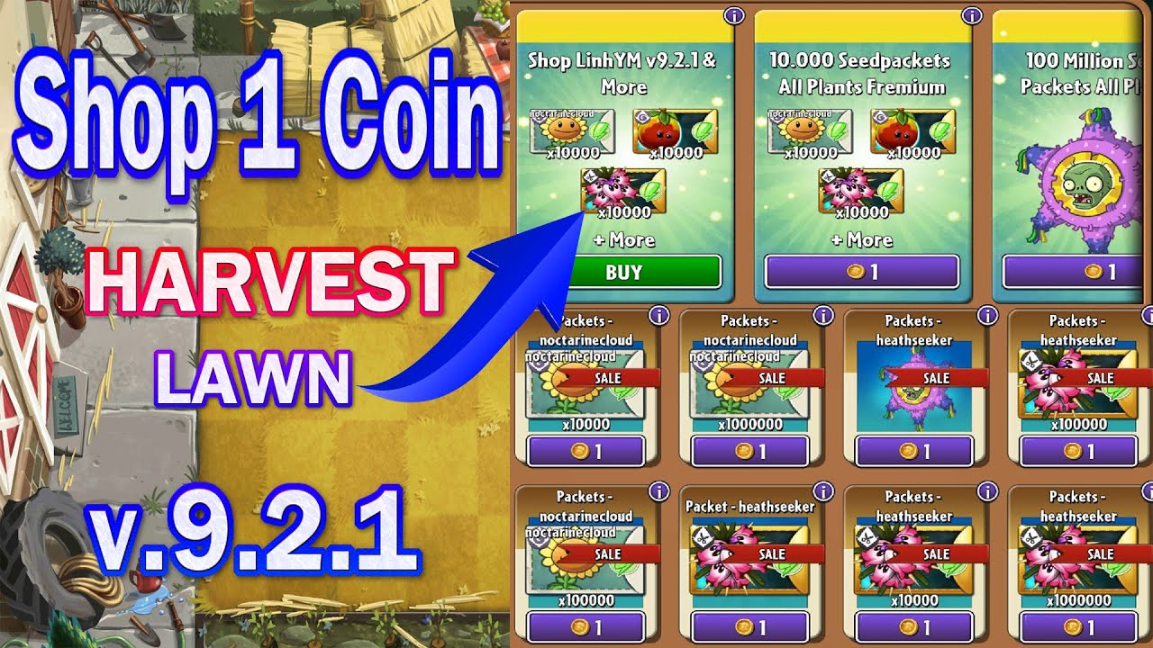 Pvz 2 LinhYM | Shop 1 Coin - New Plant Heathseeker in Version 9.2.1 ...