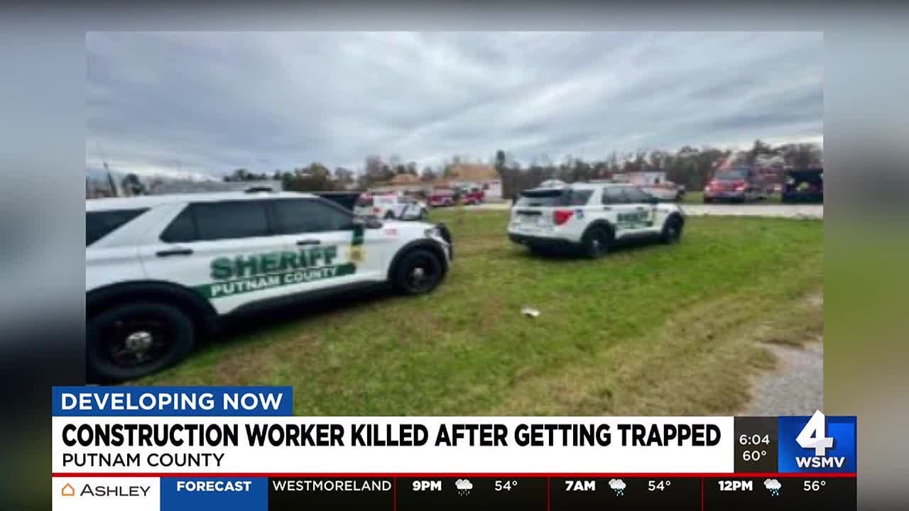 Construction worker killed after getting trapped - YouTube
