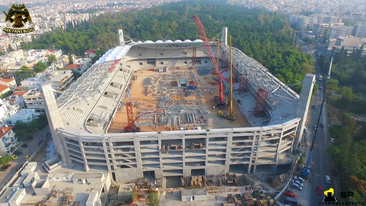 ''Αγια Σοφιά ΑΕΚ'' (18-10-2019) - Aerial Footage of AEK's New Stadium ...