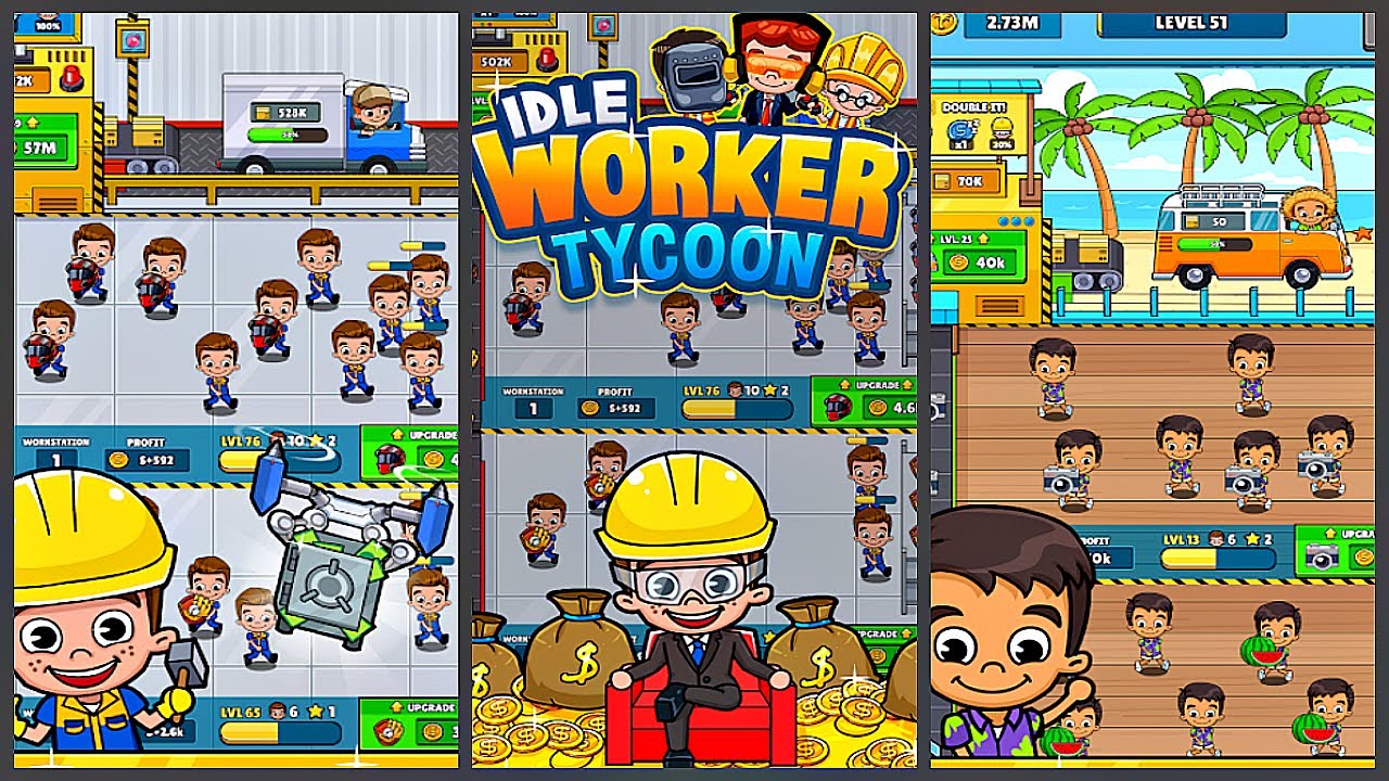 Idle Worker Tycoon #2 (Walkthrough) - YouTube