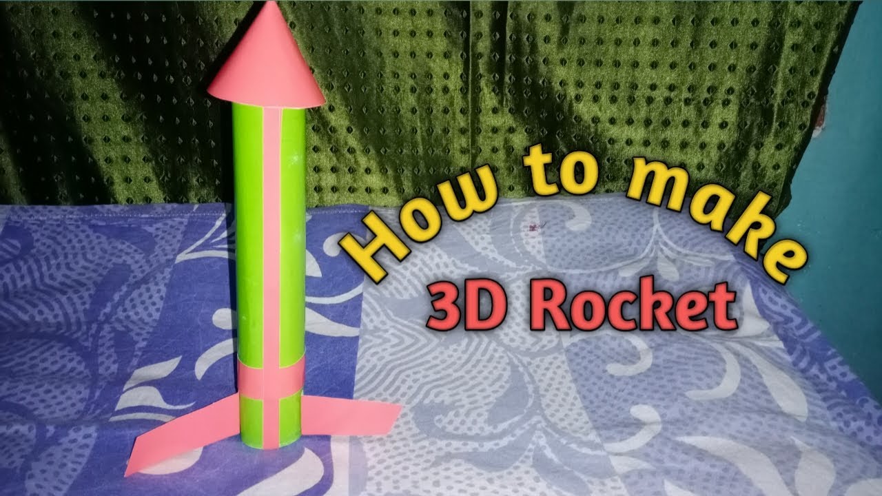 How to make a 3D Rocket with paper | Paper Rocket with paper | Roy ...