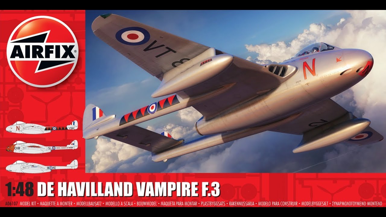 In Box Review : De Havilland Vampire F.3 : Airfix : 1/48 Scale Model ...