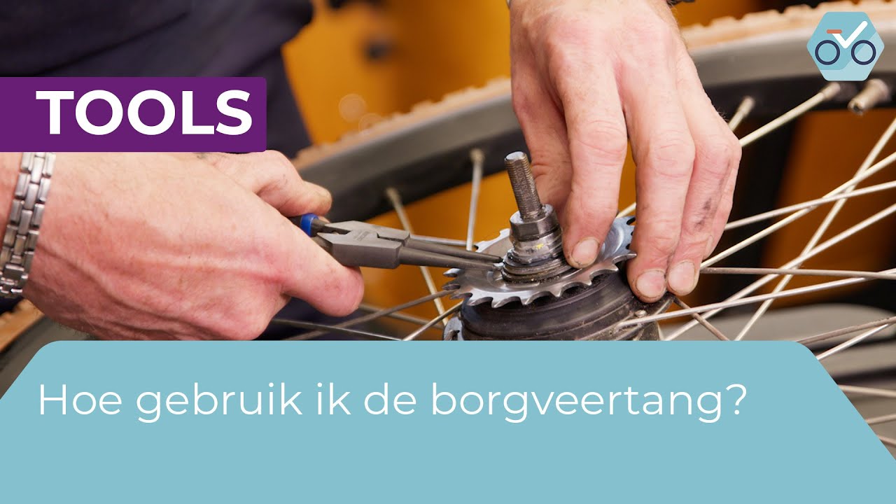Hoe gebruik ik een borgveertang? (bijv. bij demonteren achter tandwiel ...