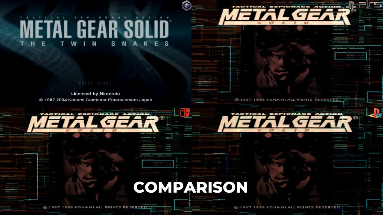 Metal Gear Solid Comparison PS1-Switch-PS5-GameCube - YouTube