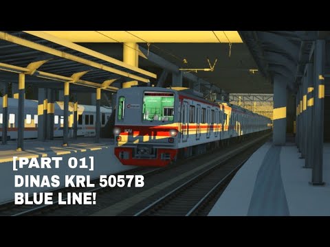 [PART 01] DINAS KRL 5057B BLUE LINE! BANYAK PAPASAN DENGAN KERETA JARAK ...