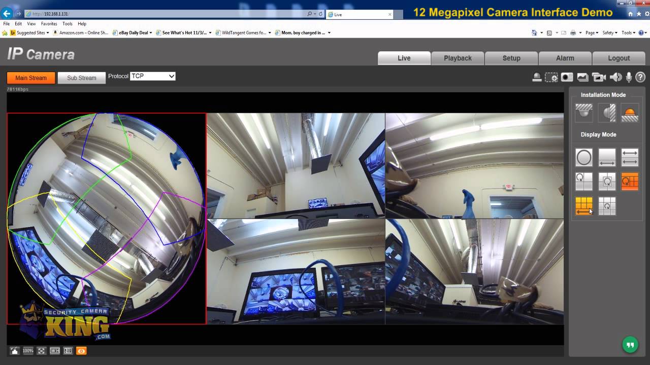 Demo - 12 Megapixel Camera (Fish-eye) Interface - YouTube