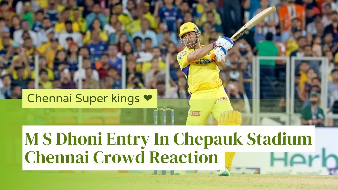 MS Dhoni Thala Mass Entry In Chepauk Stadium Chennai ️ | Crowd Reaction ...