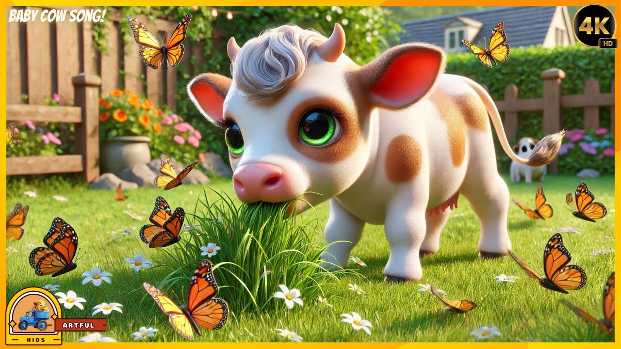 🐄 Baby Cow's Happy Farm Adventure 🌿 | Kids Song & Nursery Rhyme 🎶 - YouTube
