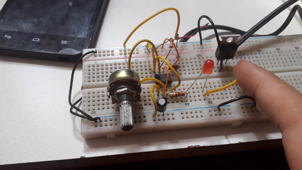 CONTROL DE TRIAC CON 555 (ASTABLE) ITS SUCRE - YouTube