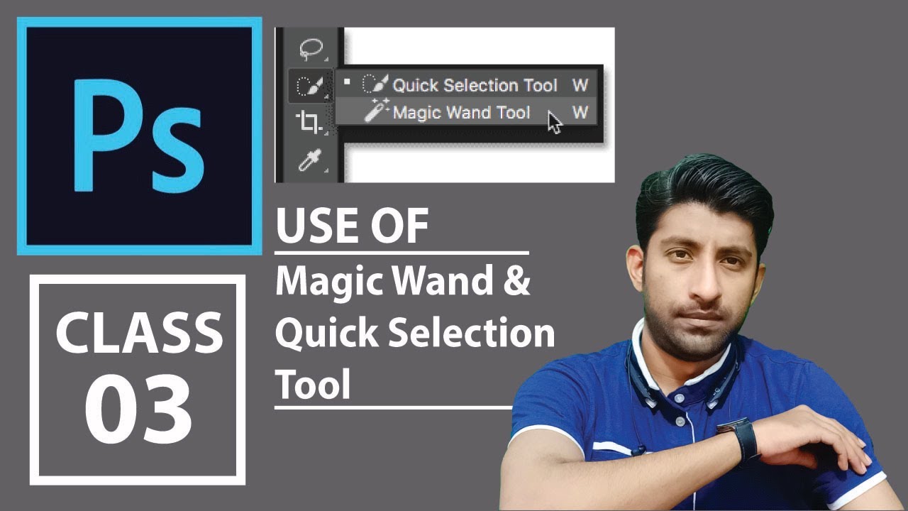 Magic wand tool & Quick Selection Tool | Adobe Photoshop for Beginners ...