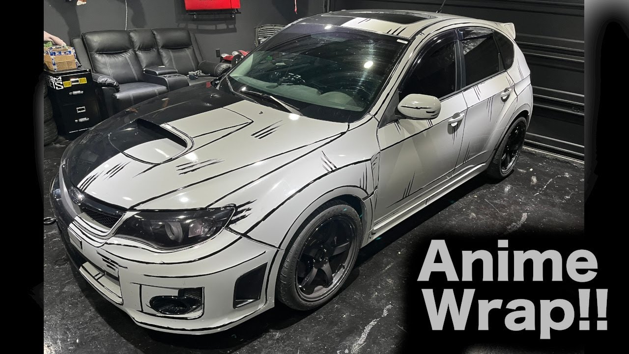 Anime Manga Cartoon Wrap on WRX Hatchback (Initial D) - YouTube