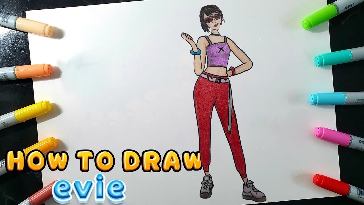 How to draw Evie from fortnite chapter 3 season 3 - YouTube