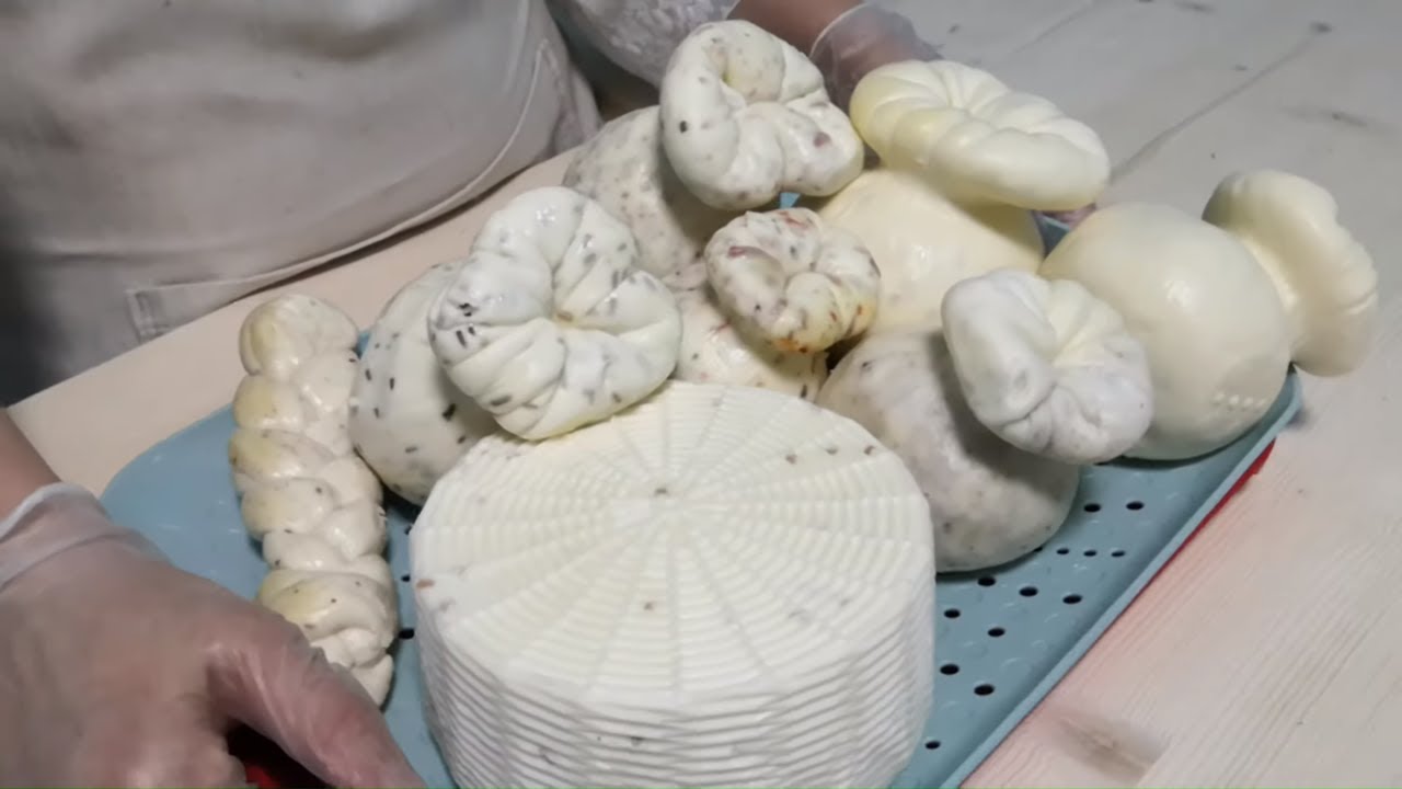 Как сделать сыр Моцарелла, КОСИЧКА / Вытяжные Сыры с добавками (Pasta ...