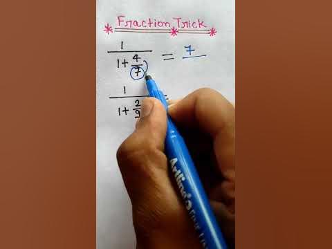 fraction trick | fast calculation trick | fraction tricks #short #mathstrick #mathshorts #easy ...