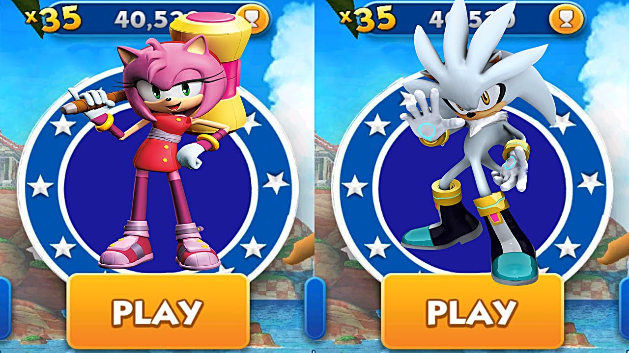Amy vs Silver - All characters in Sonic Dash - YouTube