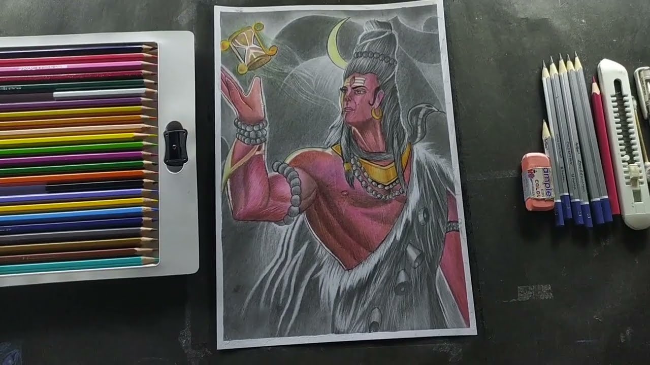 How To Draw Shiv Ji, 🙏, Shiv Ji Drawing, Final Part, Step By Step ...