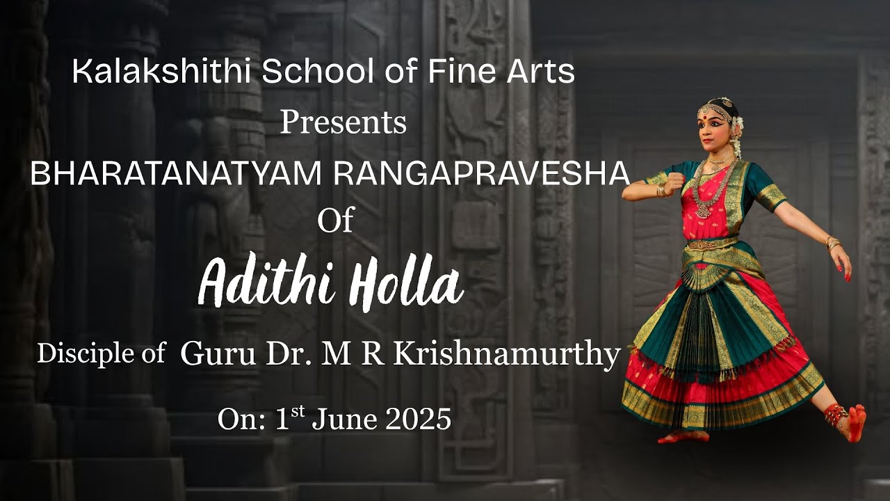 Bharatanatyam Rangapravesha of Kum. Adithi Holla| Dpl of Guru Dr. M.R ...