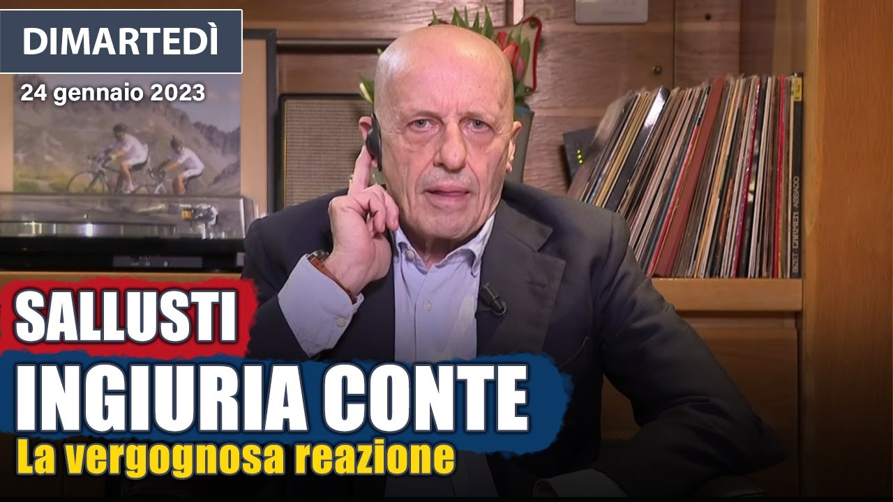 Alessandro Sallusti ingiuria in diretta tv Giuseppe Conte 😱 - YouTube