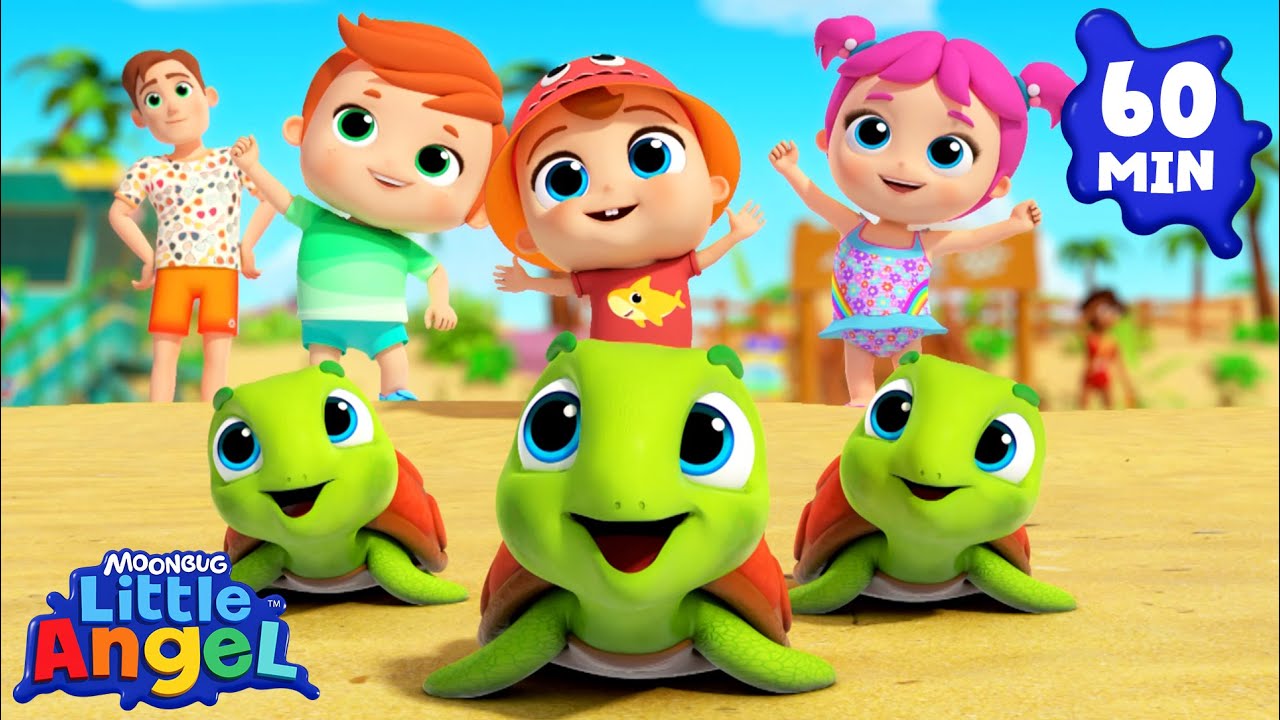 Cute Animals at the Beach! | Little Angel Kids Songs & Nursery Rhymes ...